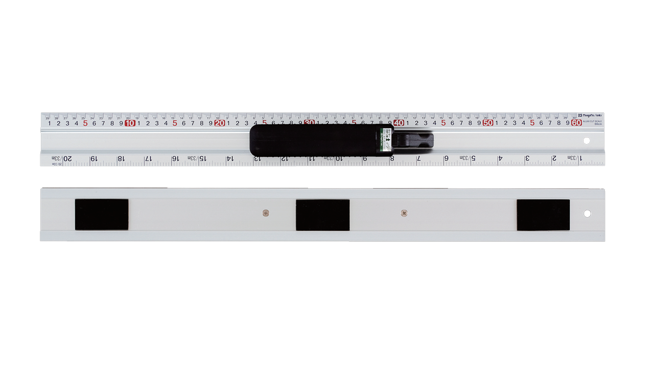 ALUMINUM SAFETY CUTTING RULER KAIDAN WITH HANDLE - Sumipol