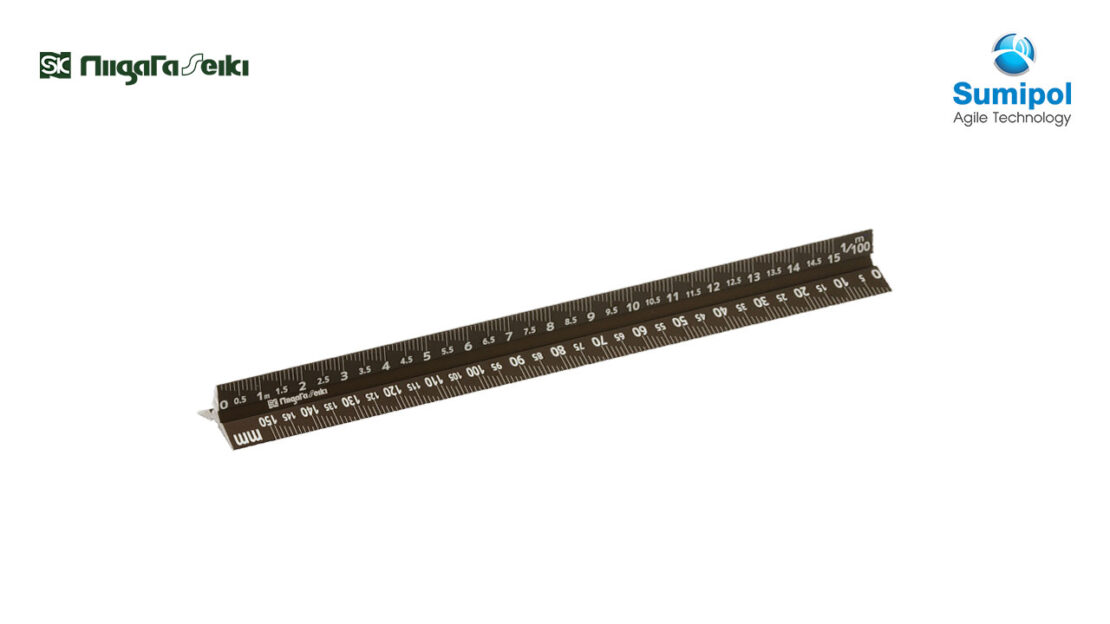 ALUMINUM TRIANGULAR SCALE RULER KAIDAN (GENERAL USE) - Sumipol