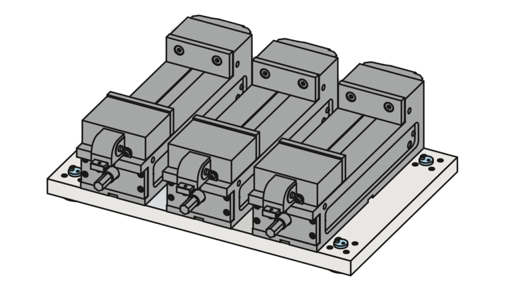 PLATE WITH Q-LOCK ELEMENTS (WITH MACHINE VISES) - Sumipol