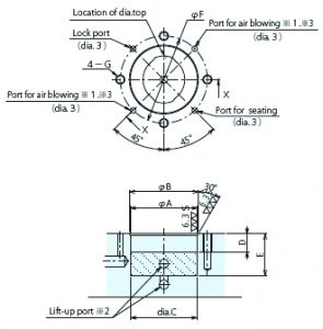 Q-LOCK ELEMENTS PINS (Pneumatic Type, Double Action) - Sumipol