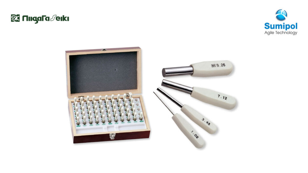STEEL PIN GAUGE SET WITH HANDLE AG SERIES - Sumipol