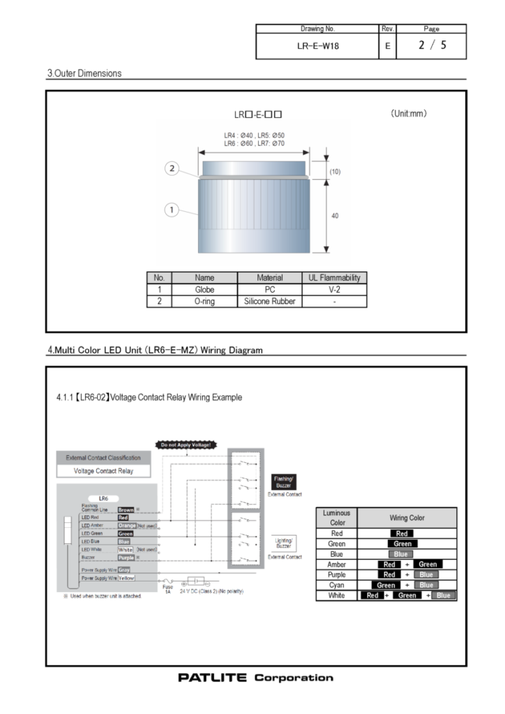 LR6-E-MZ Multi-Color LED Unit for LR6 60mm Signal Towers - Sumipol