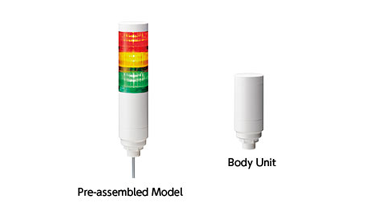 LR6-WC 60mm LED Signal Tower with M12 Connector - Sumipol