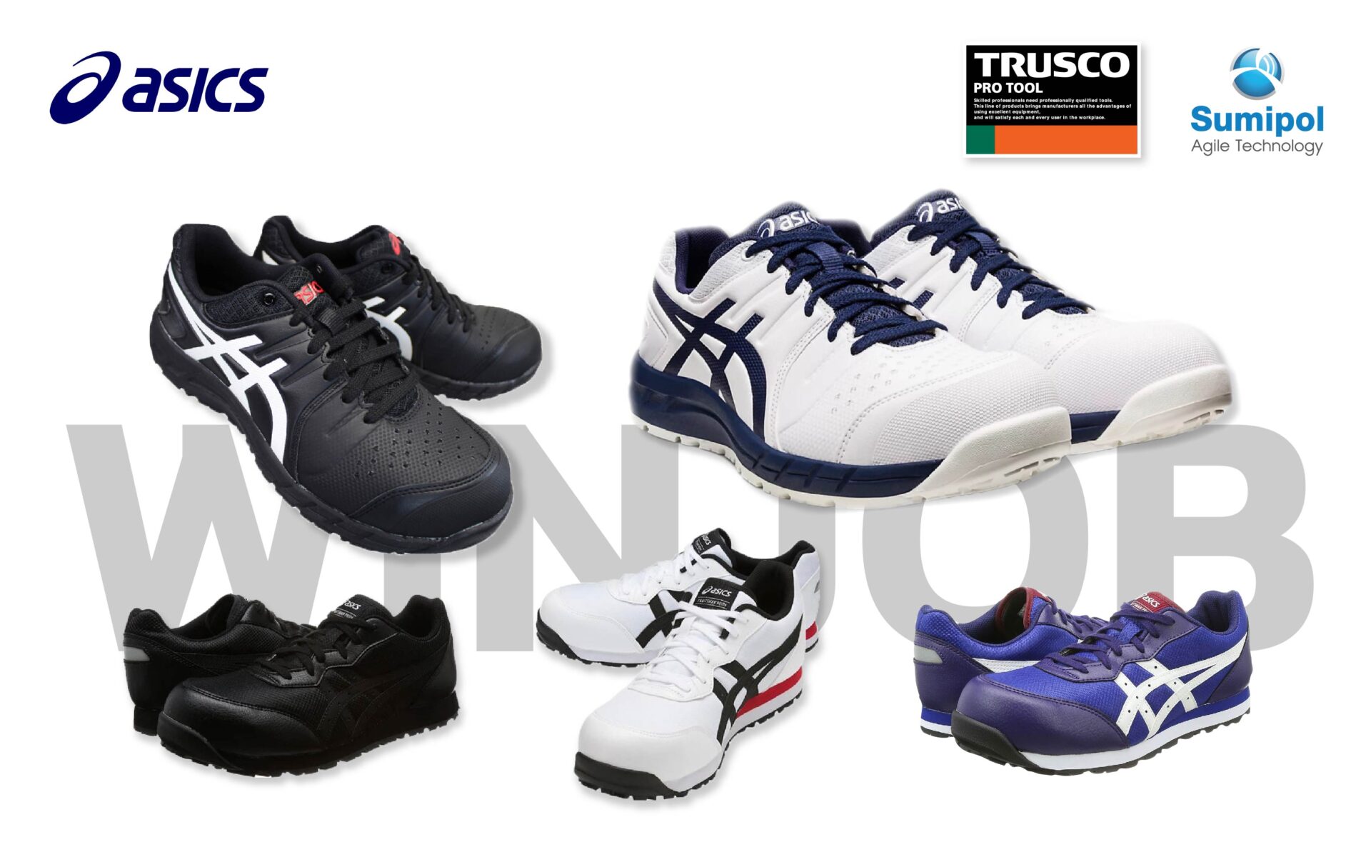 Safety Shoes - รองเท้าเซฟตี้ทรงสปอร์ต WINJOB - Sumipol
