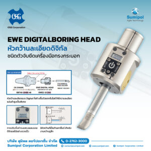 EWE หัวคว้านละเอียดดิจิทัล (ชนิดตัวจับยึดเครื่องมือทรงกระบอก) - Sumipol